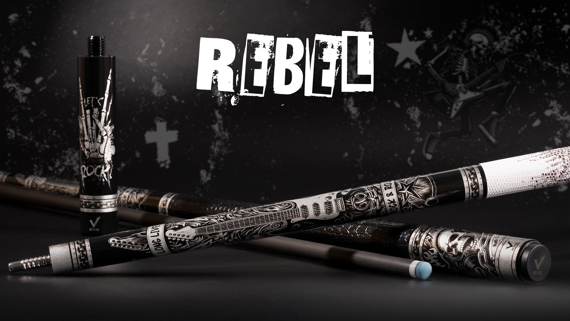POOL CUES + COMBO