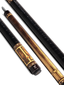 EVO LUNA POOL CUE - GOLDEN CREST - LEATHER WRAP
