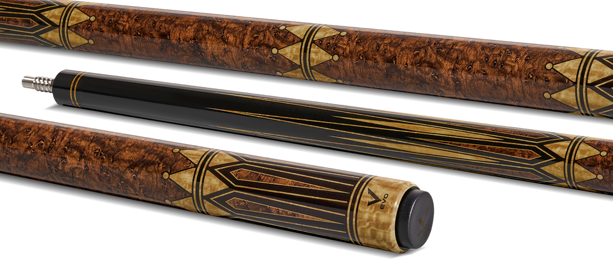 EVO CRYSTAL POOL CUE - UMBER CREST