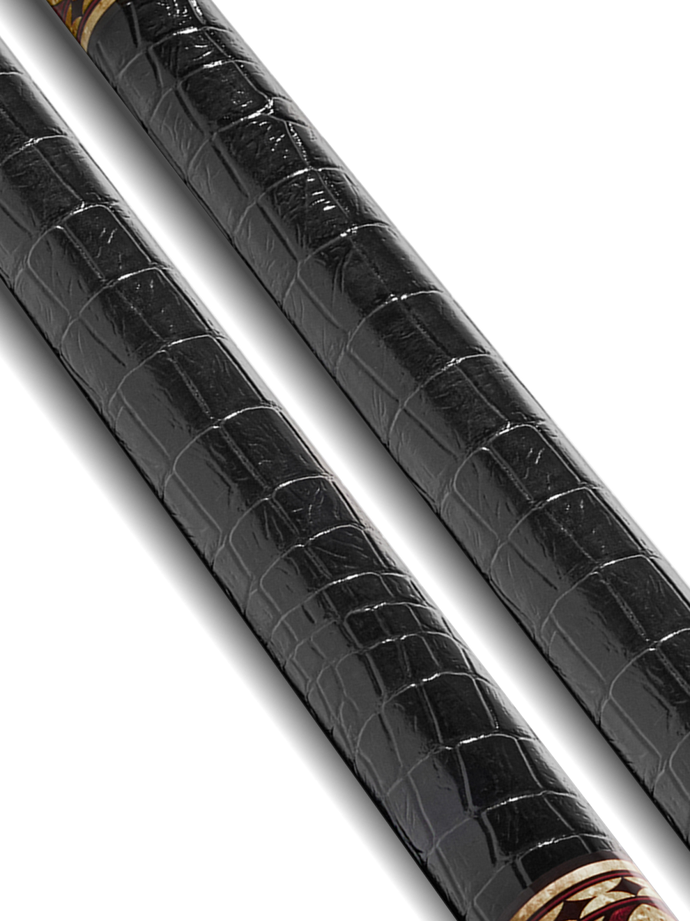 EVO CROWN POOL CUE - ROYAL BLACK - BLACK LEATHER WRAP