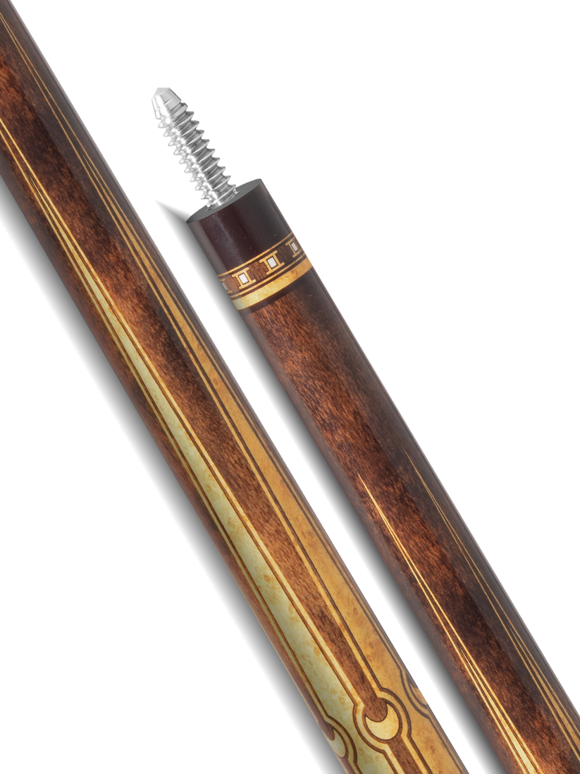 EVO LUNA POOL CUE - GOLDEN CREST - LEATHER WRAP