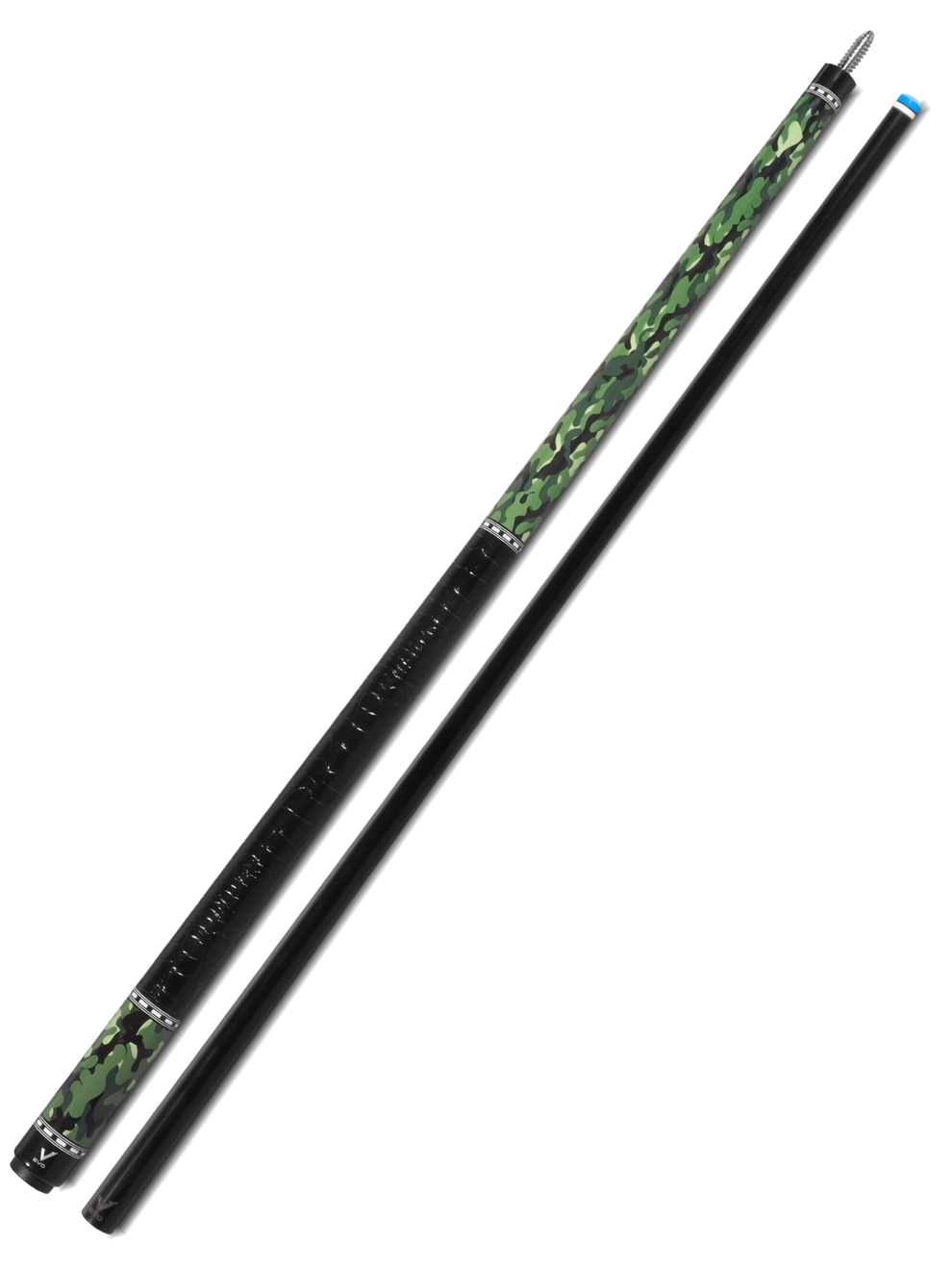 EVO CAMO POOL CUE - VIPER - LEATHER WRAP