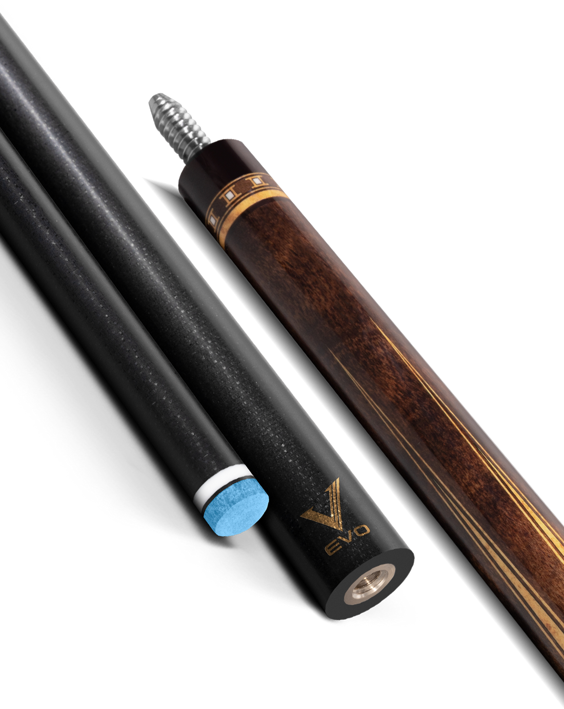 EVO LUNA POOL CUE - GOLDEN CREST - LEATHER WRAP