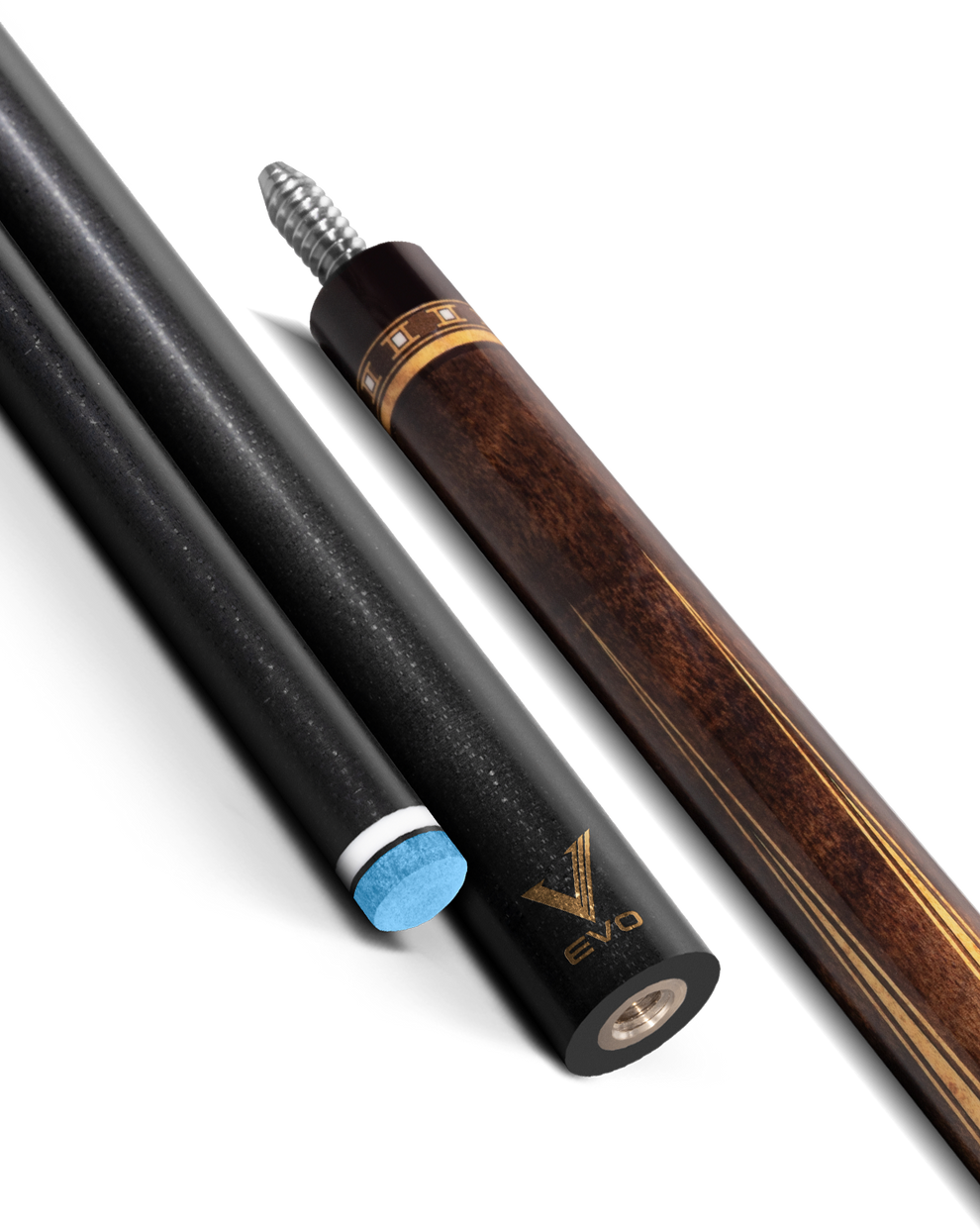 EVO LUNA POOL CUE - GOLDEN CREST - LEATHER WRAP
