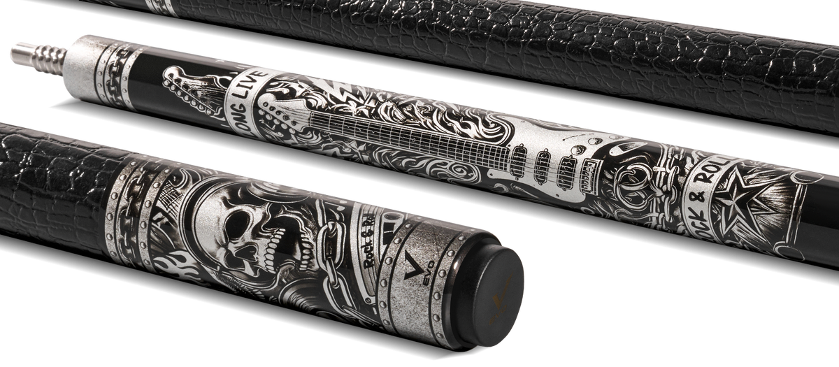 EVO REBEL POOL CUE - BLACK LEATHER WRAP