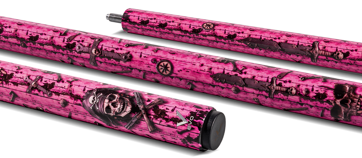 EVO PIRATES POOL CUE - ROSE RAID