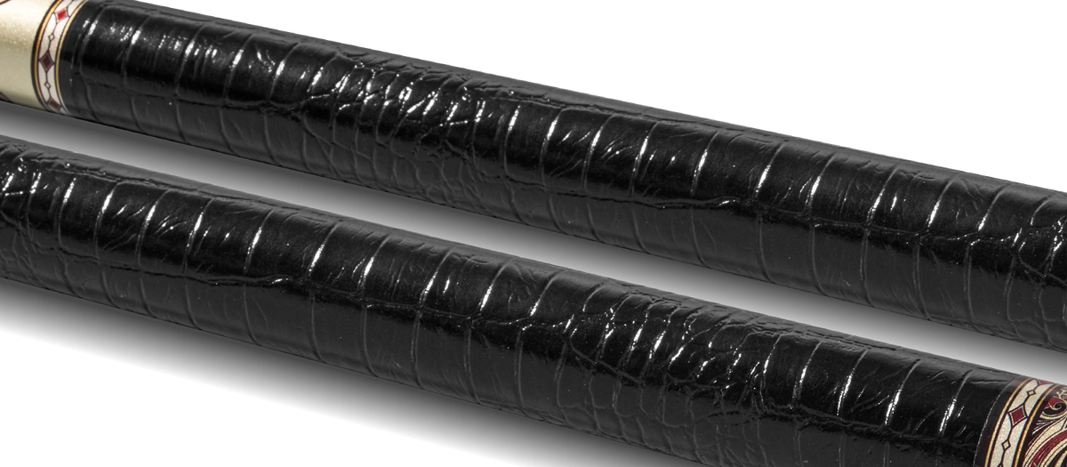 EVO BEAST POOL CUE - SCARLET PANTHER - LEATHER WRAP