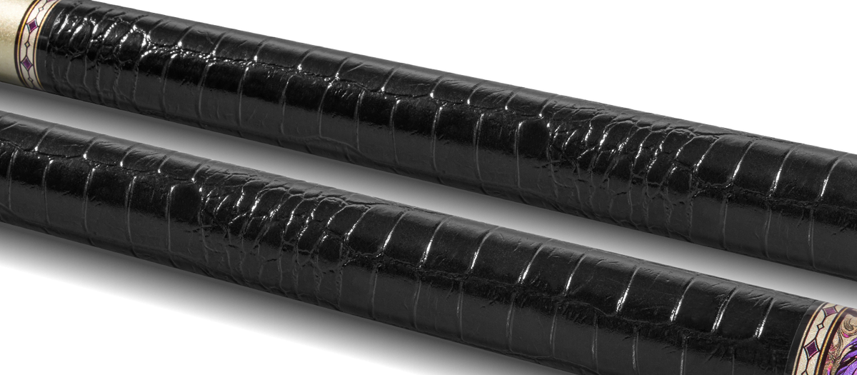 EVO BEAST POOL CUE - AMETHYST LION - LEATHER WRAP