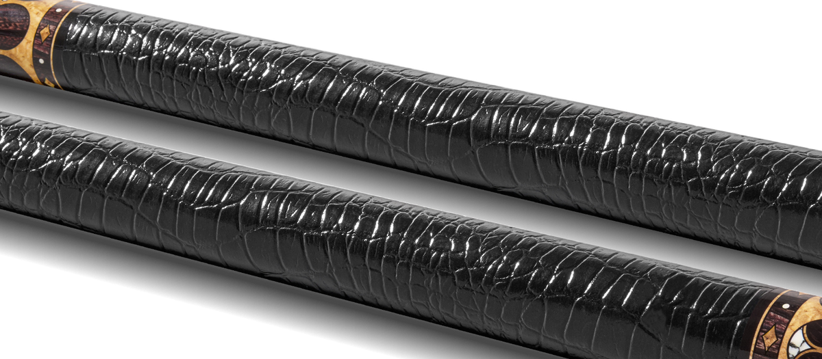 EVO CROWN POOL CUE - ANCIENT OAK - LEATHER WRAP