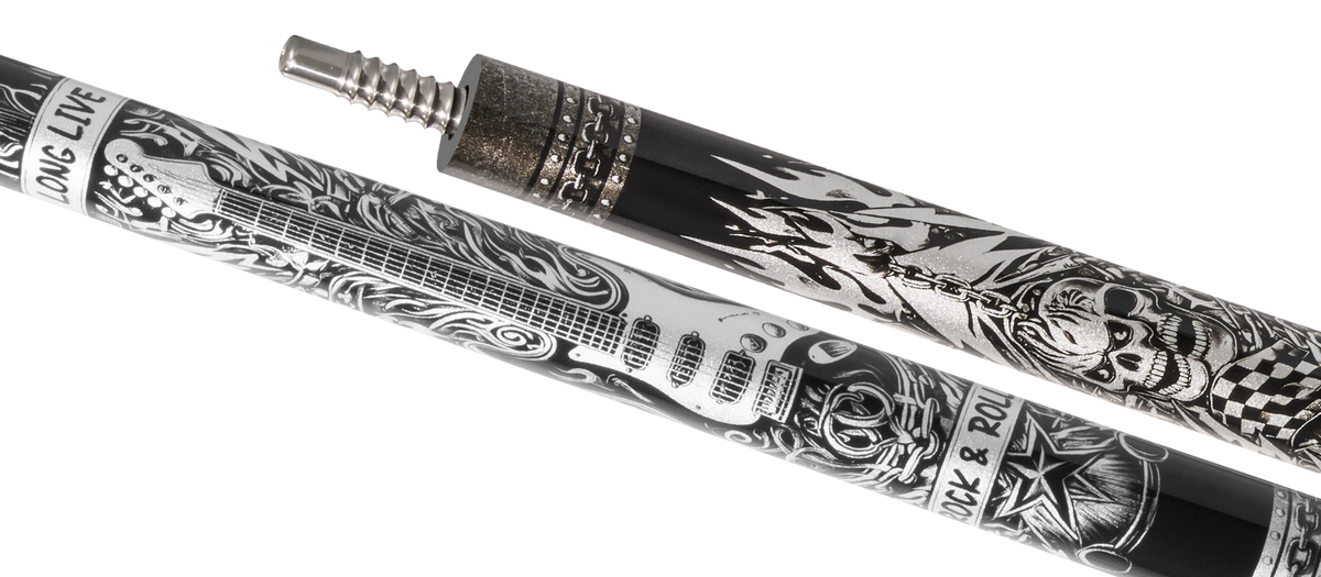 EVO REBEL POOL CUE - WHITE LEATHER WRAP