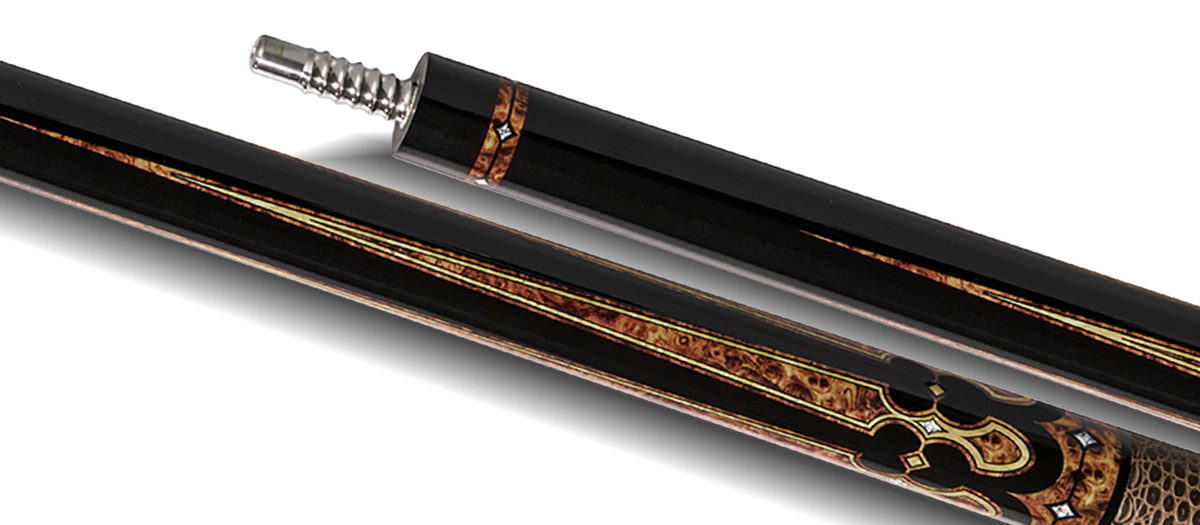 EVO CROWN POOL CUE - MONARCH BLADE - LEATHER WRAP