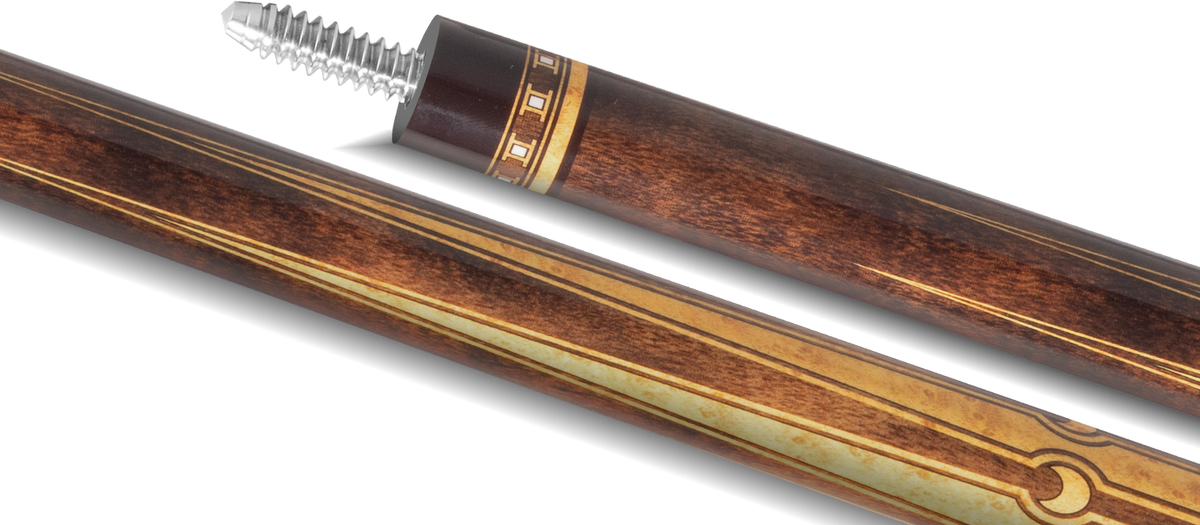 EVO LUNA POOL CUE - GOLDEN CREST - LEATHER WRAP
