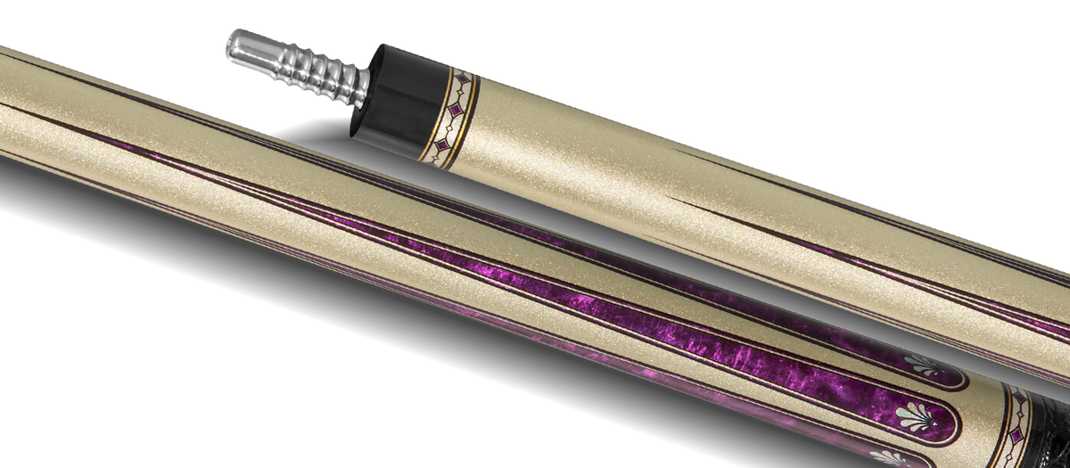 EVO BEAST POOL CUE - AMETHYST LION - LEATHER WRAP