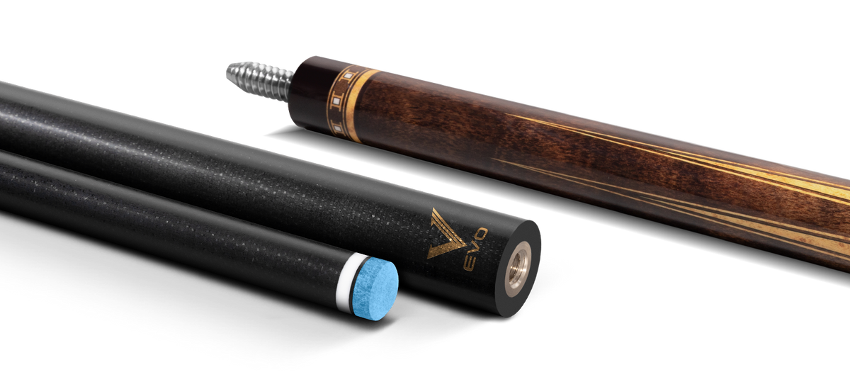 EVO LUNA POOL CUE - GOLDEN CREST - LEATHER WRAP